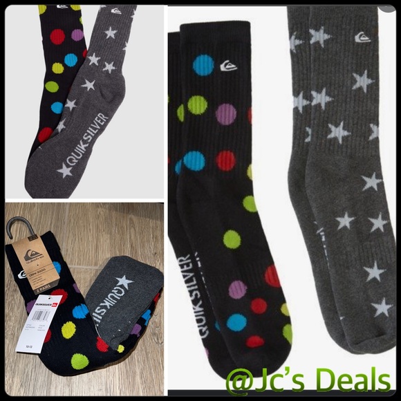 Quiksilver | Underwear & Socks | Quiksilver Polka Dot Crew Socks For ...